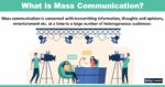 What is Mass Communication? Definitions, Functions, Characteristics