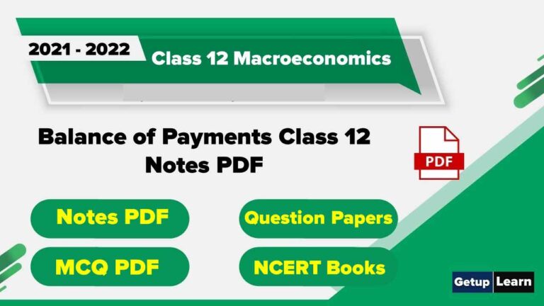Money and Banking Class 12 Notes PDF