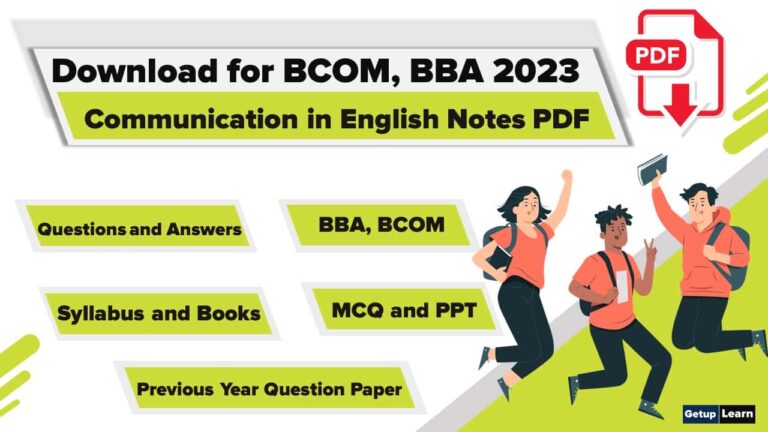 2023] Business Communication Notes PDF | BCOM, BBA