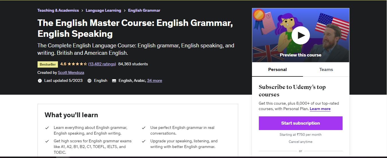10 Best English Grammar Courses Online & Certification[2023]